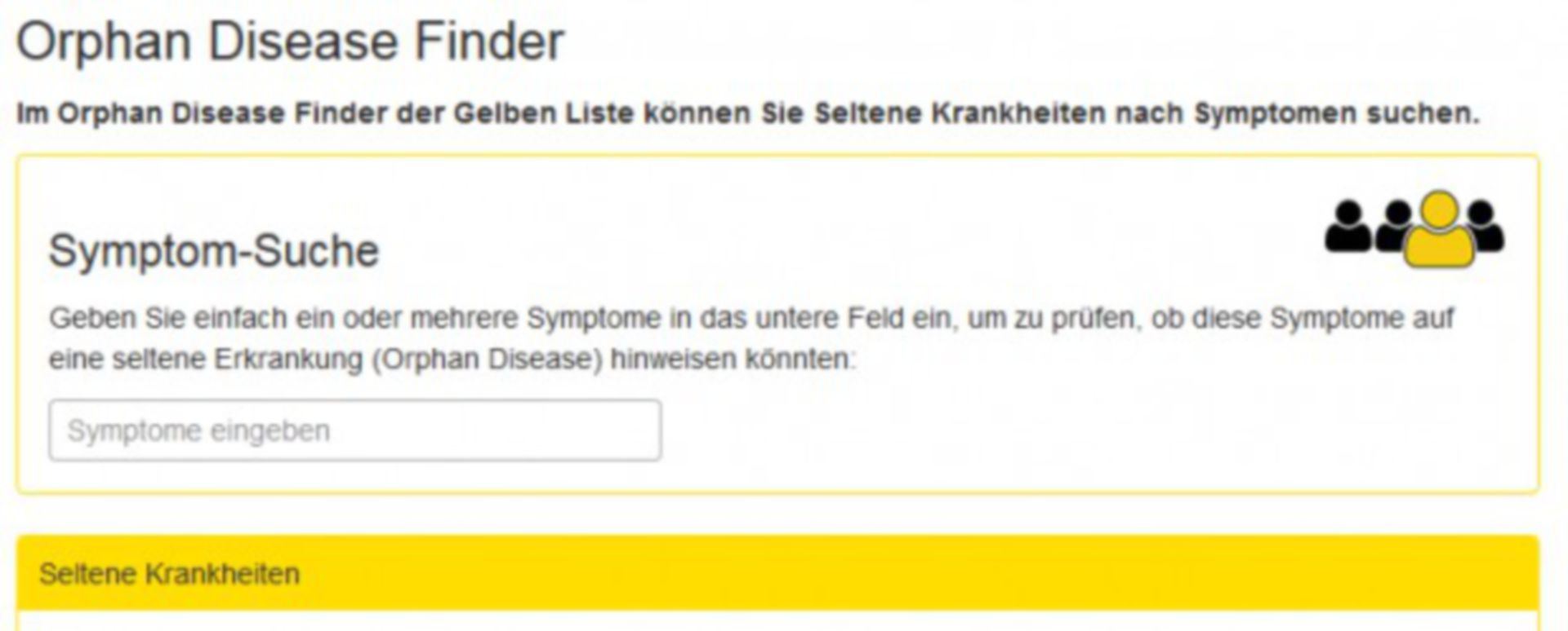 Orphan Disease Finder neu auf Gelbe Liste Online - DocCheck